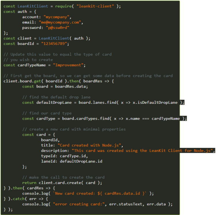 Automate LeanKit with Node.js - Blog | Planview